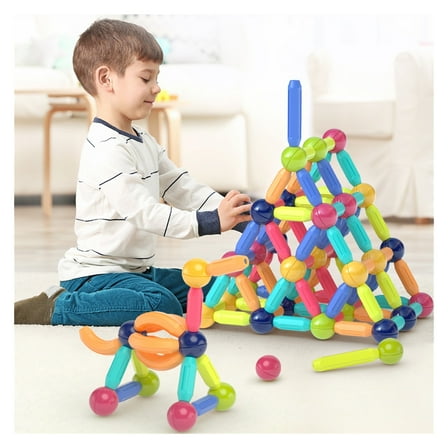 Guidecraft Better Builders 60 - Piece Magnetic Ball and Rod ...