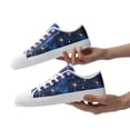 Coolcustomize Men's Blue Purple Starry Sky Galaxy Sneakers, Low-Top ...