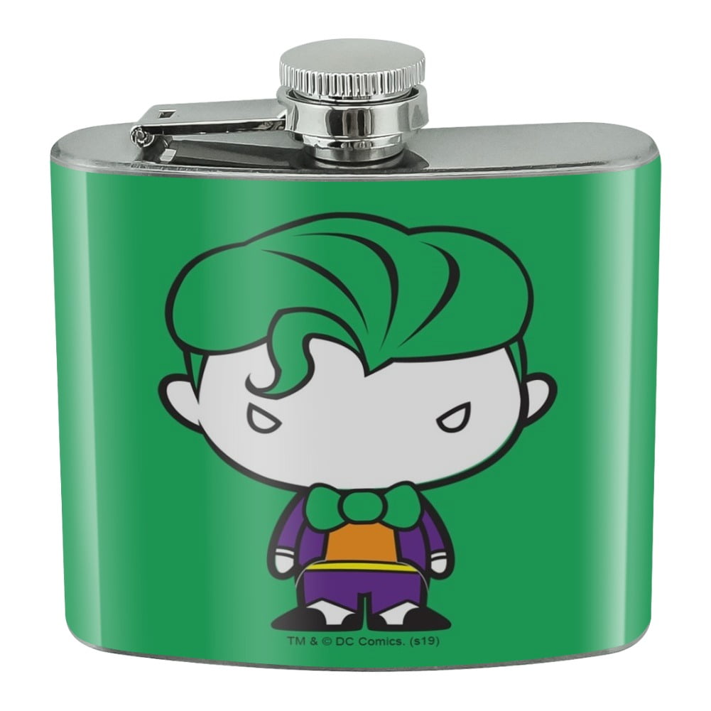 Batman Joker Cute Chibi Character Stainless Steel 5oz Hip Drink Kidney ...
