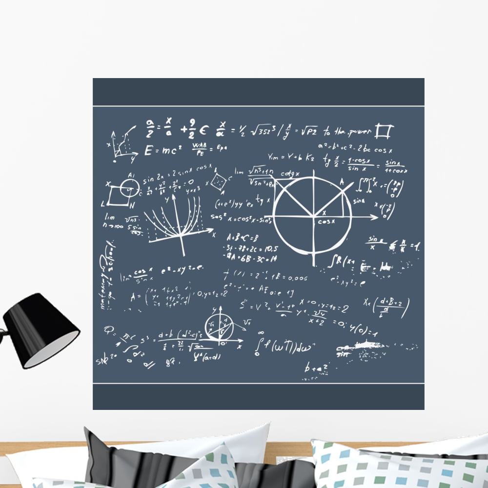 Math Education Vector with Wall Mural Decal Sticker, Wallmonkeys Peel ...