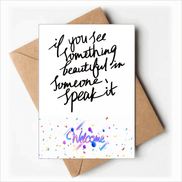 something beautiful in some quote Welcome Back Greeting Cards Envelopes ...