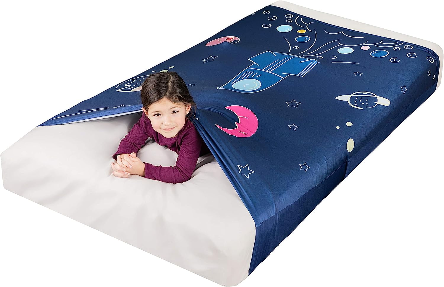 Friendly Cuddle Sensory Compression Bed Sheet for Kids Breathable Twin ...