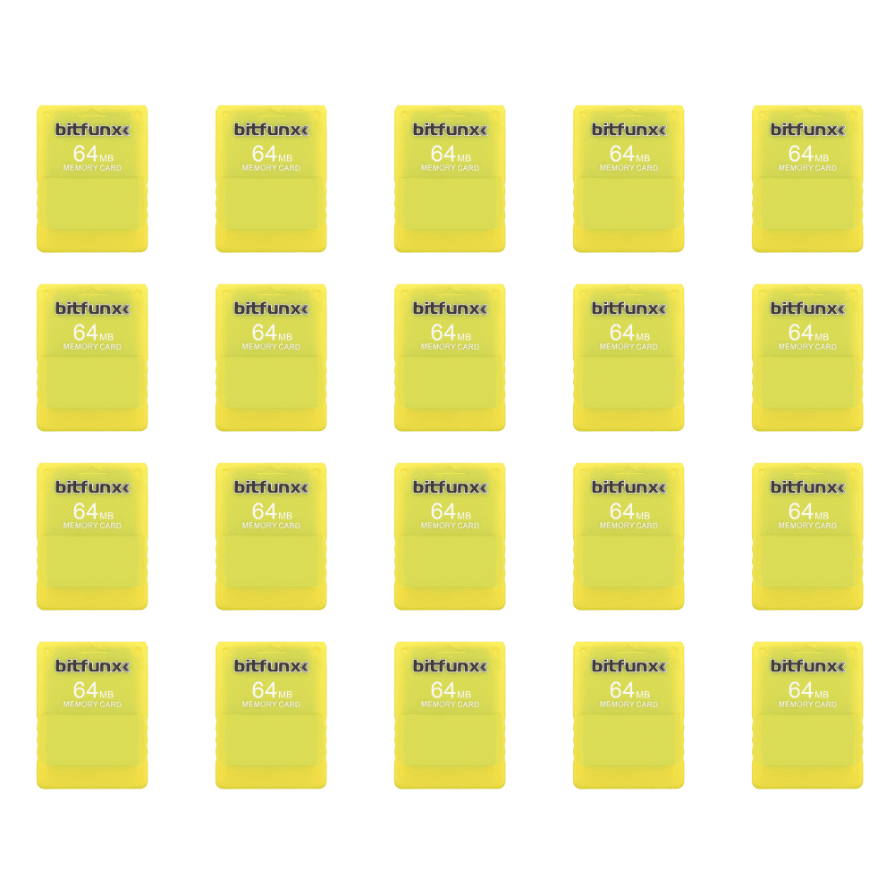 (Amarillo) Tarjeta Memoria en Color PS2 64 MB Con Función FMCB ...