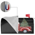 Christmas Tree Red Truck Mailbox Covers, Magnetic Post Box Cover Wraps ...