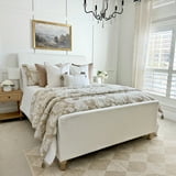 My Texas House Veronica 3-Piece White Pepper Taupe Floral Cotton Slub ...