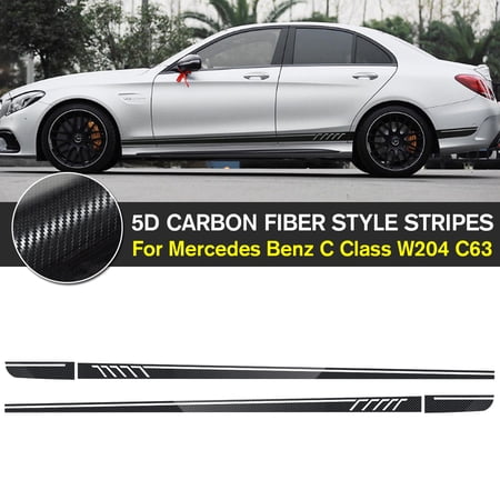 AMG Racing Side Stripe Decals Stickers For Mercedes Benz C Class W204 ...
