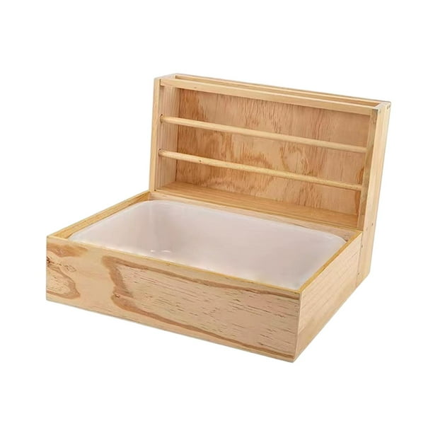 Wooden Hay Feeder with Cat Litter Box Hay Holder Hay Crib Feeder for ...
