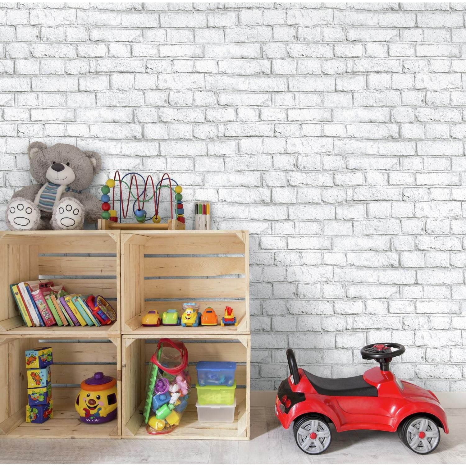 Click here for Hometrends Roommates White Brick Peel & Stick Wall... prices