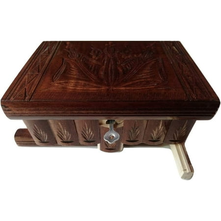 New Beautiful Puzzle Box Magic Jewelry Box Secret Tricky Carved Wooden ...