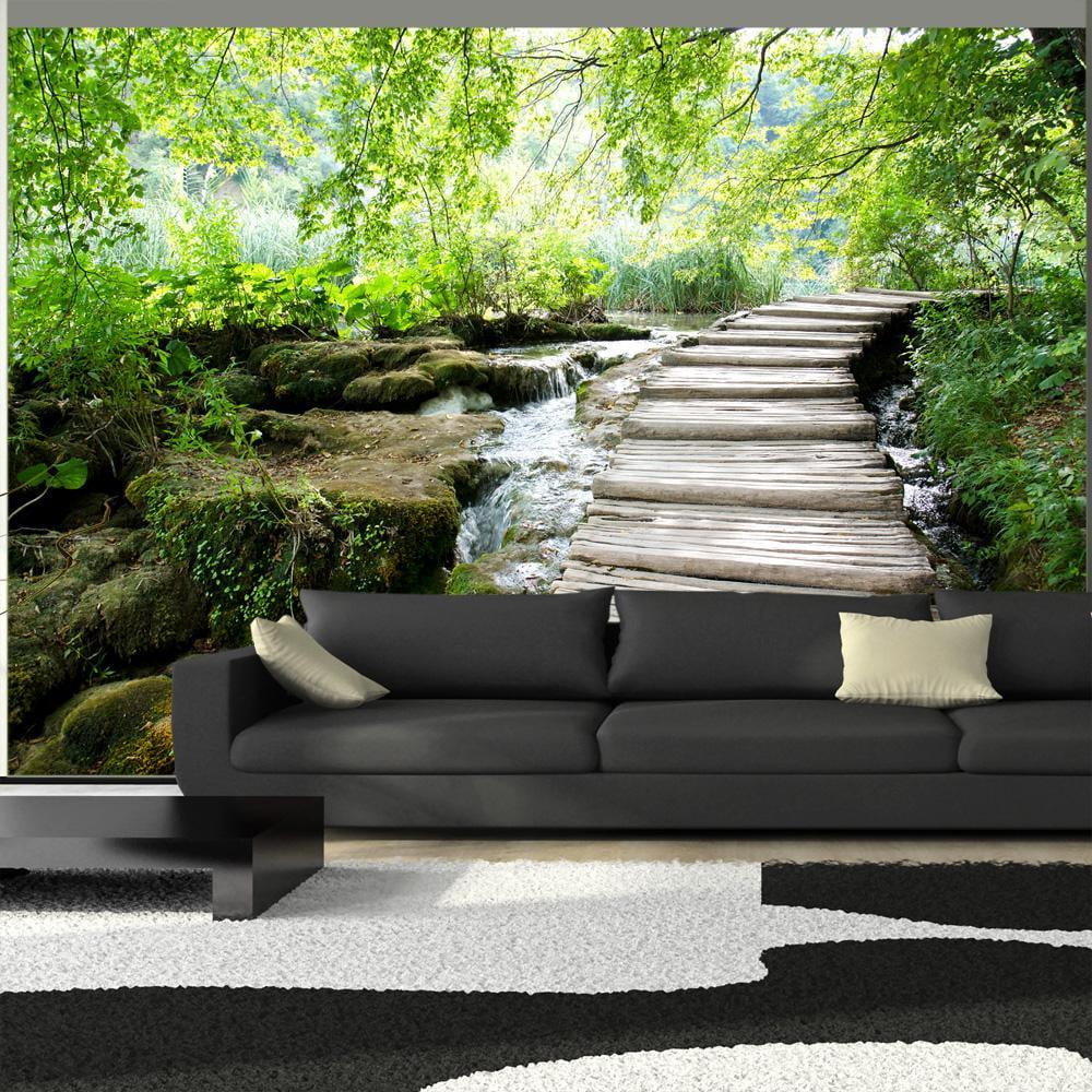 Tiptophomedecor Landscape Wallpaper Wall Mural - Forest Path - Walmart.com