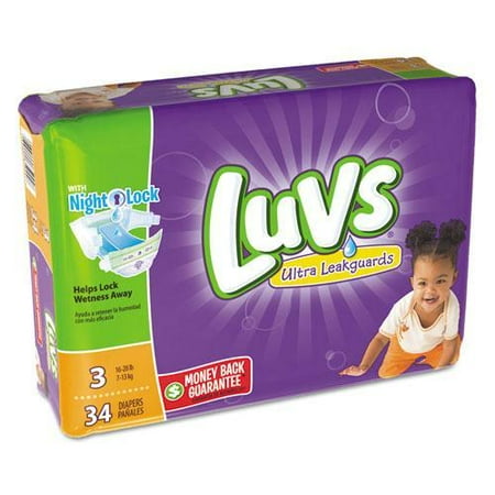 Luvs Nightlock With Ultra Leakguards Diapers, Size 3 - 34 Ea/4 Pack ...