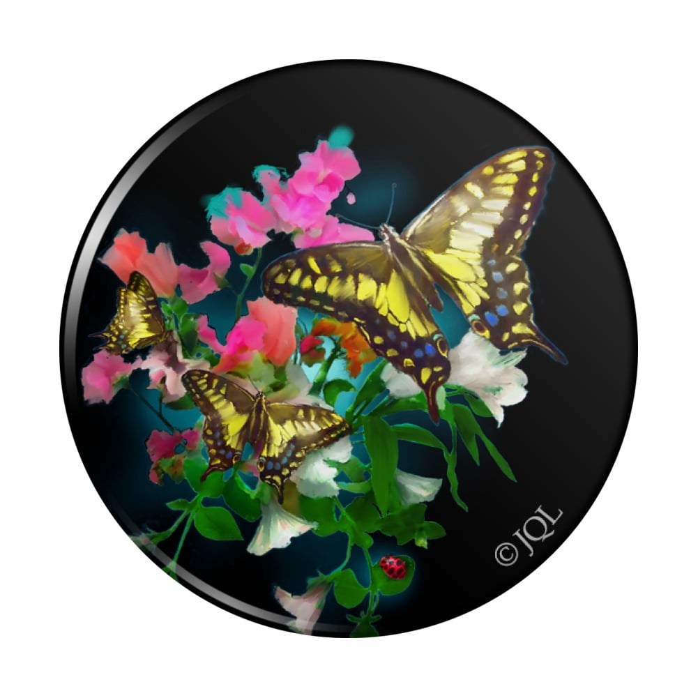 Tiger Swallowtail Butterflies Butterfly Flowers Kitchen Refrigerator ...