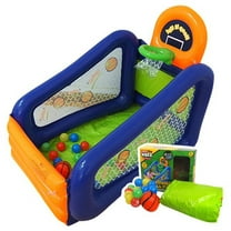 BEAURE Foldable Kiddie Ball Pit with Basketball Hoop, Portable Play ...