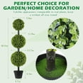 2 Pack Artificial Topiary Ball Tree 4 Ft Set of 2 Faux Triple Sphere ...