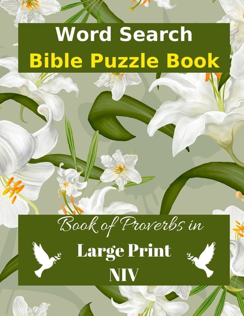 Word Search Bible Puzzle : Book of Proverbs Book in Large Print ...