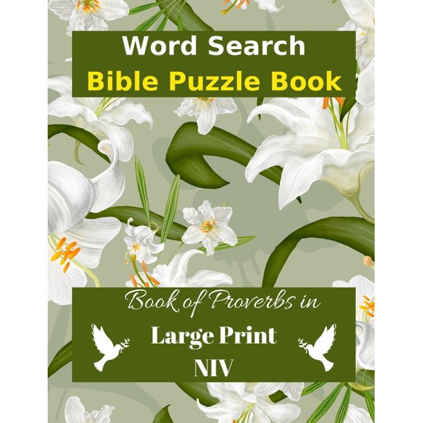 Word Search Bible Puzzle : Book of Proverbs Book in Large Print ...