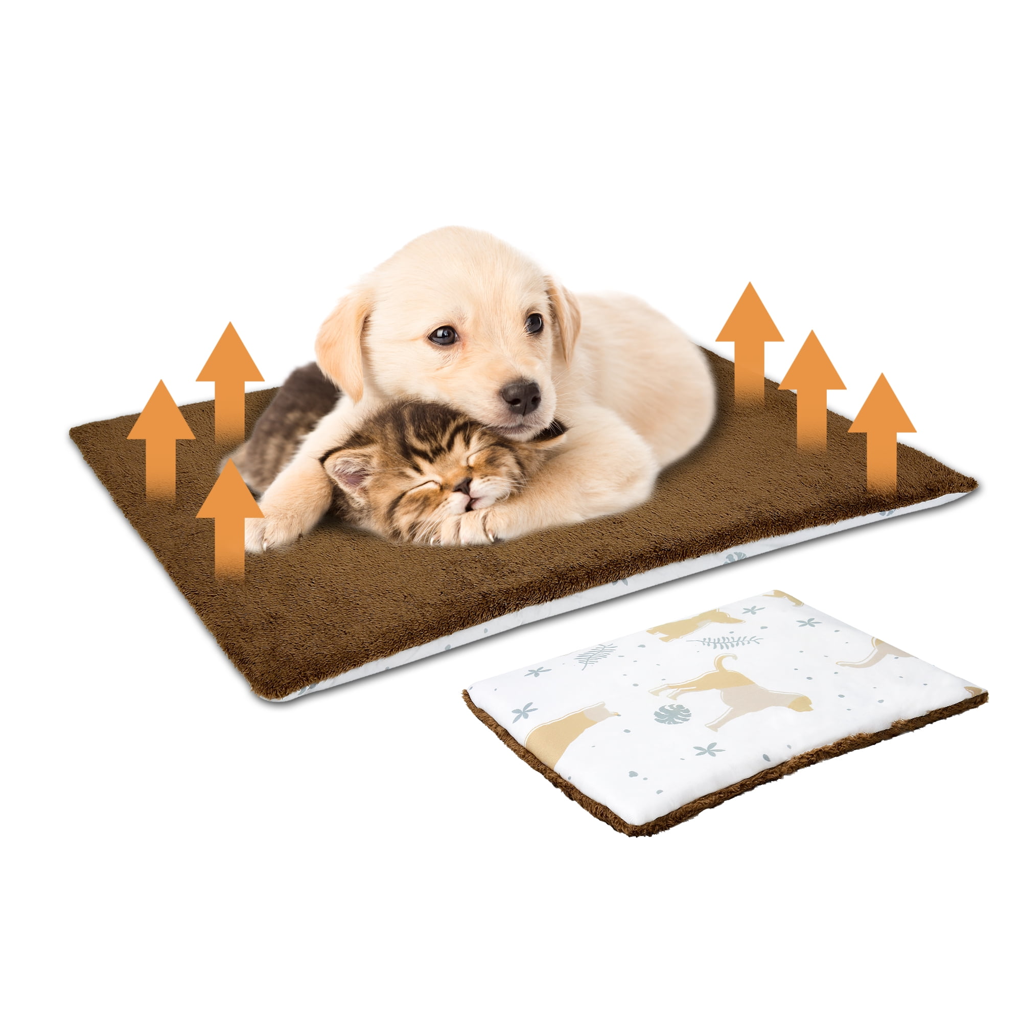 NWK 16'' * 20'' Pet Reversible Sleeping Mat Pad(Self Warming Thermal ...