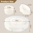 1 Pack Divided Serving Tray with Lid and Handle, Portable Round Snackle ...