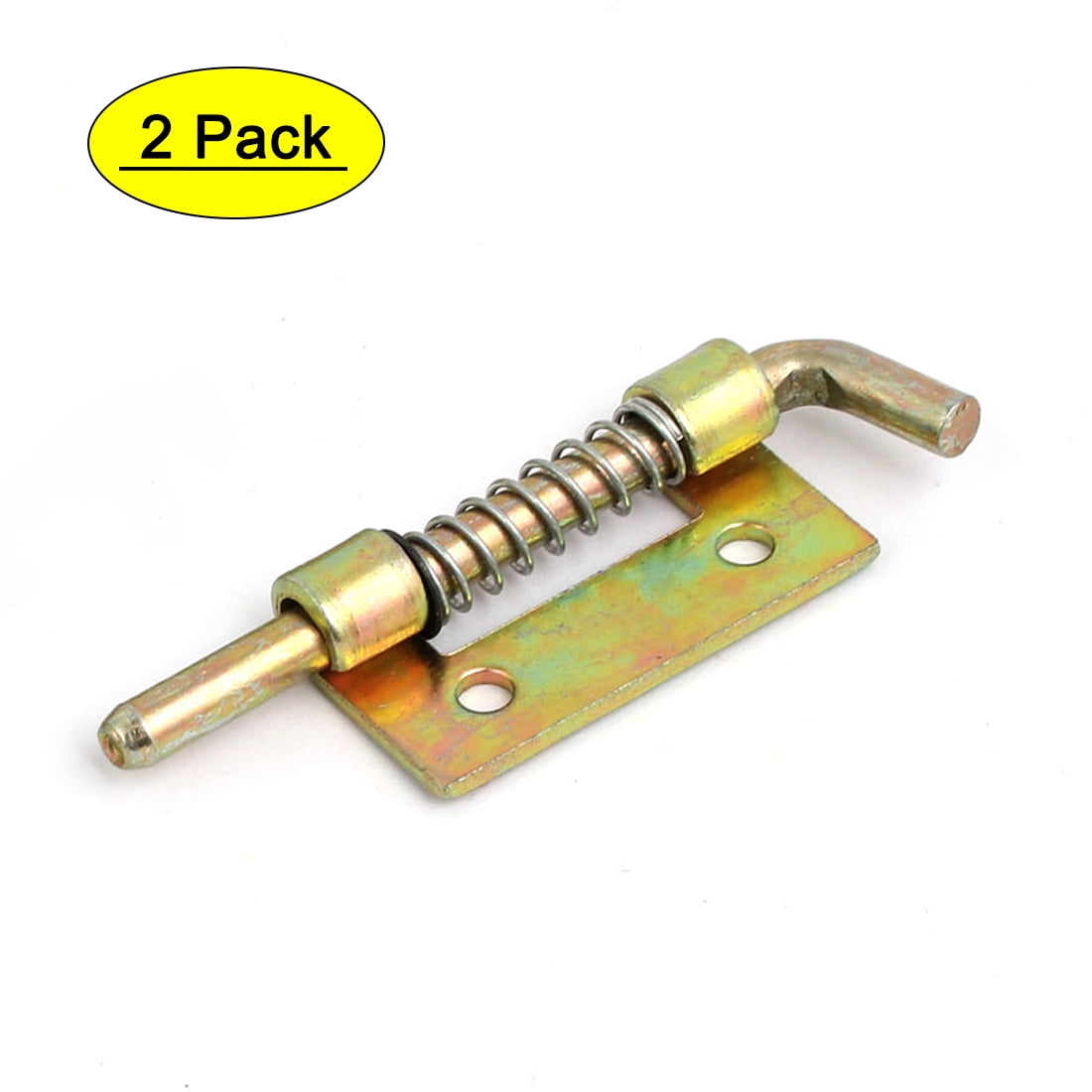 Spring Loaded Left Hand Brass Tone Metal Bolt Latch 2pcs - Walmart.com