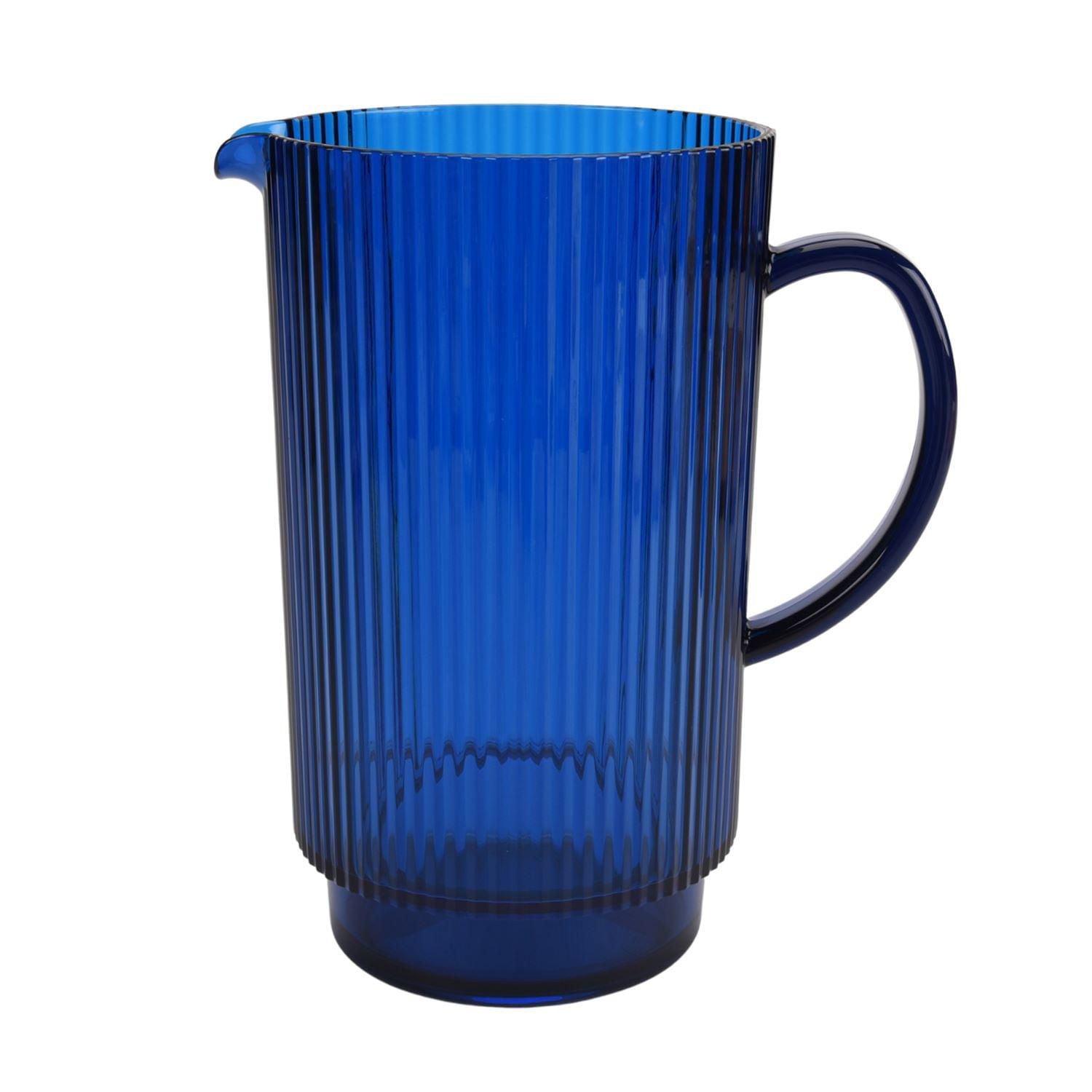 Click here for Brilliant Blue Acrylic Ribbed Pitcher 1.9l prices