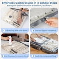 Travel Vacuum Bags with Cordless Pump,6/9/12/15/18 Pack Reusable ...