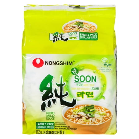 Nongshim Soon Veggie Family Pack Noodle Soup, 448g , Family Pack ...