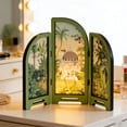 NEXAVKPR Chinese Styles Desktop Screen Table Decorations 3 Panel ...