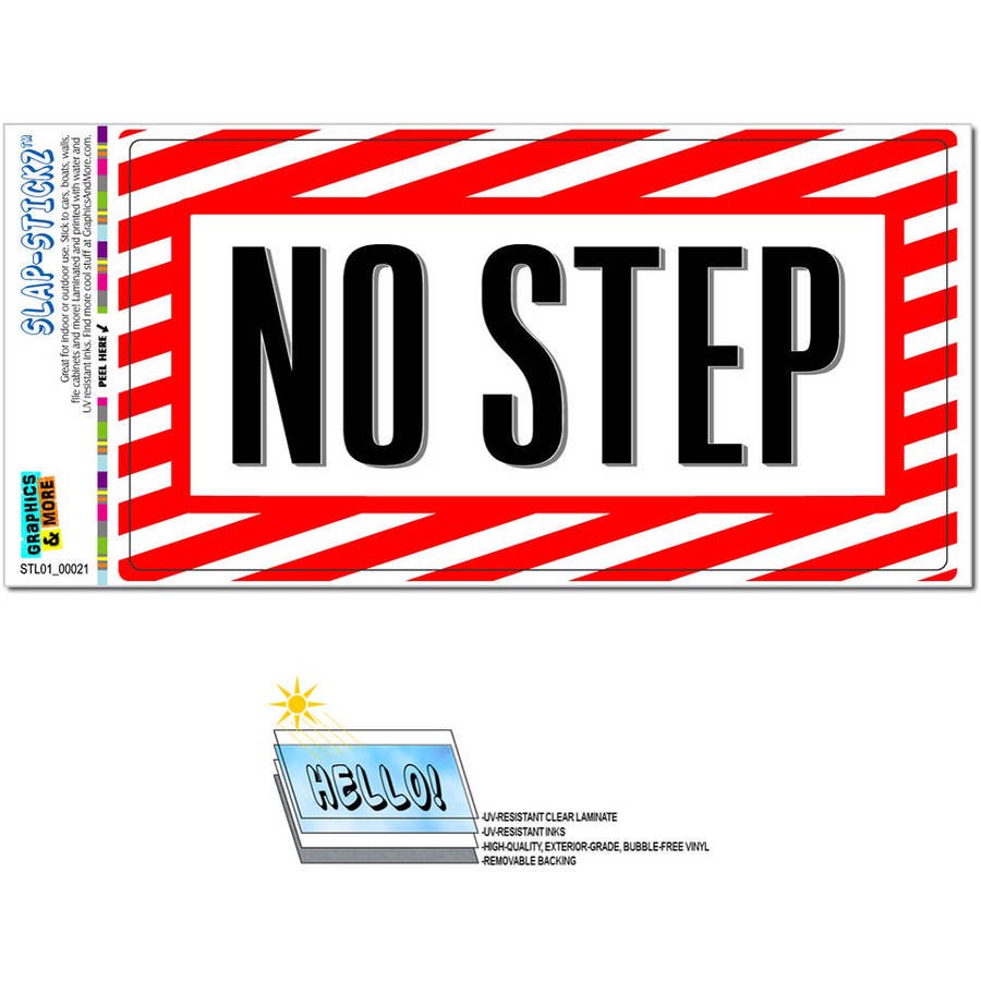 No Step Airplane Wing Warning Sign Automotive Car Window Locker Bumper ...