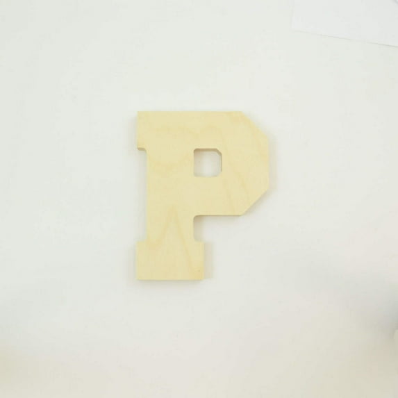 Package of 1, 10 Inch X 3/4" Thickness Baltic Birch Wood Letter P in ...