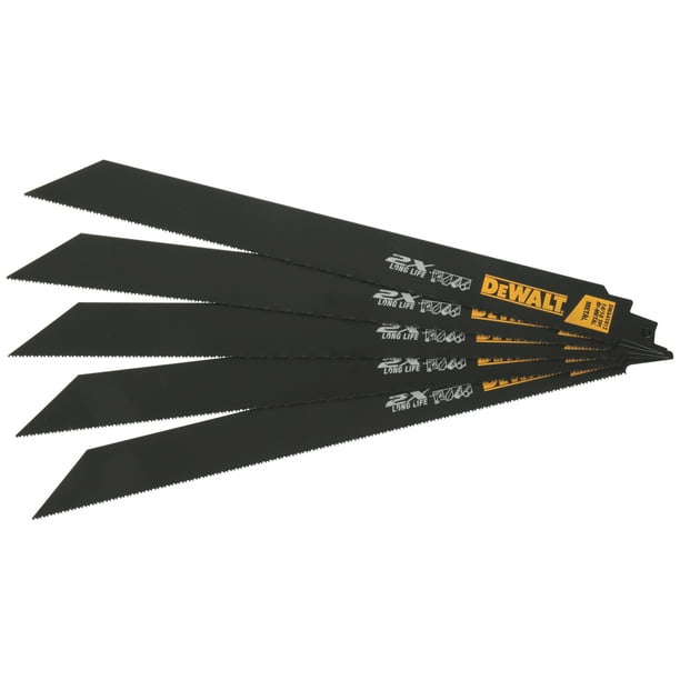 DEWALT - DWA41812 12-Inch Reciprocating Saw Blades, 14 TPI, 5-Pack ...