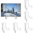 6 Packs Acrylic Easels Display Stands Clear Acrylic Plate Stand Flat ...