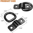 6 PCS 3/8" Heavy Duty D Rings Tie Down Anchors for Trailer Truck Cargo ...