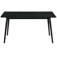Maklaine Rectangular Contemporary Wood Dining Table in Black - Walmart.com