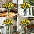 Artificial Tulip Bouquet Set, Realistic Bloom Faux Tulips, Elegant Long ...