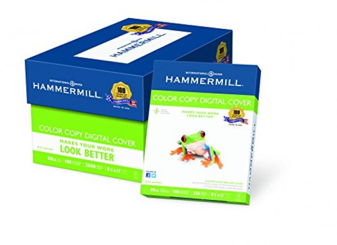 Hammermill Paper, Color Copy Digital Cover, 80lb, 8.5 x 11, Letter, 100 ...