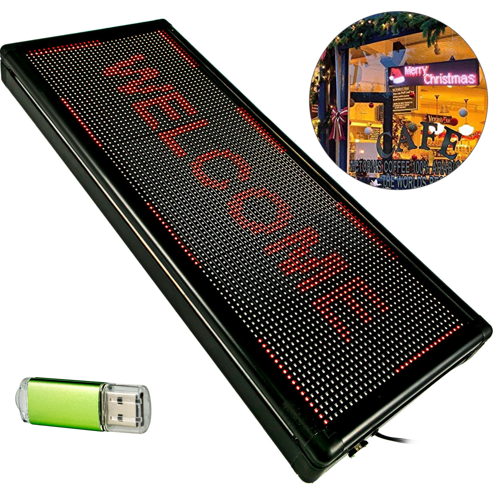 VEVOR Led Sign 40 x 15 inch P10 Scrolling Digital Led Message Display ...