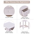 Costway Set of 2 Mini Night Stand 2 Layer 1 Drawer Bedside End Table ...