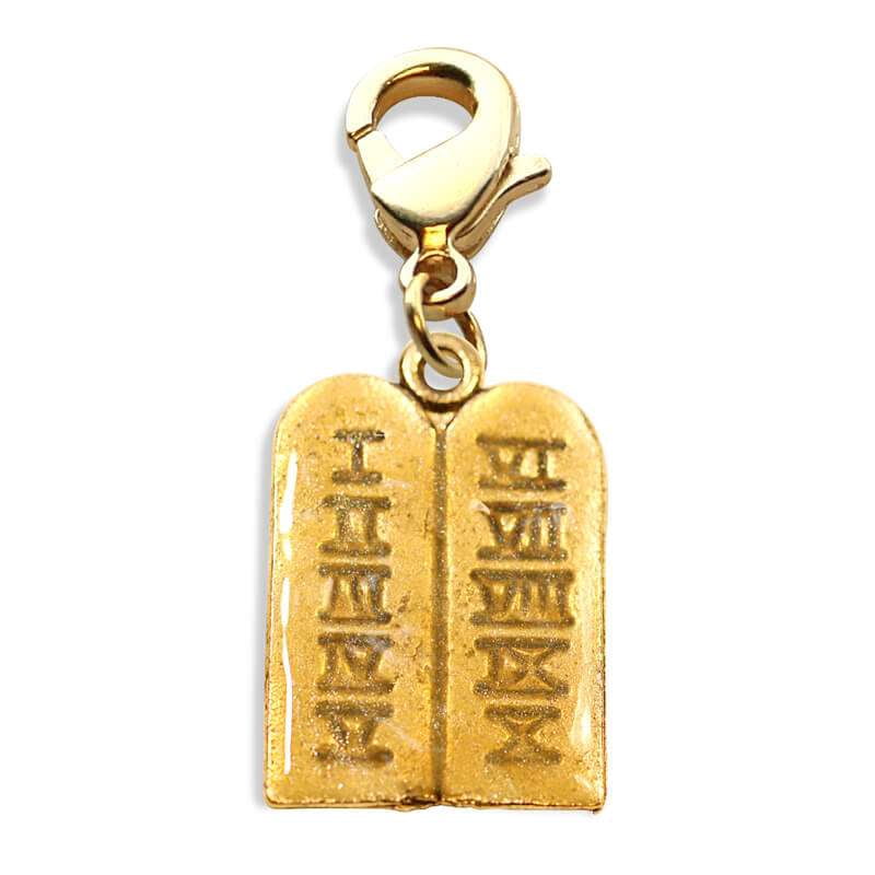 Ten Commandments Charm Dangle in Gold - Walmart.com