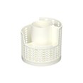 360 Degree Rotating Pen Container, Beige Desktop Storage Box & Note ...