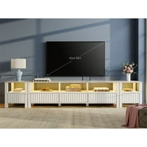 WAMPAT Modern TV Stand for up to 100 inch 2 in 1 Entertainment Center ...
