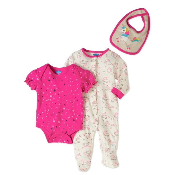Bon Bebe Newborn Baby Girl Take-Me-Home, 3pc Set - Walmart.com