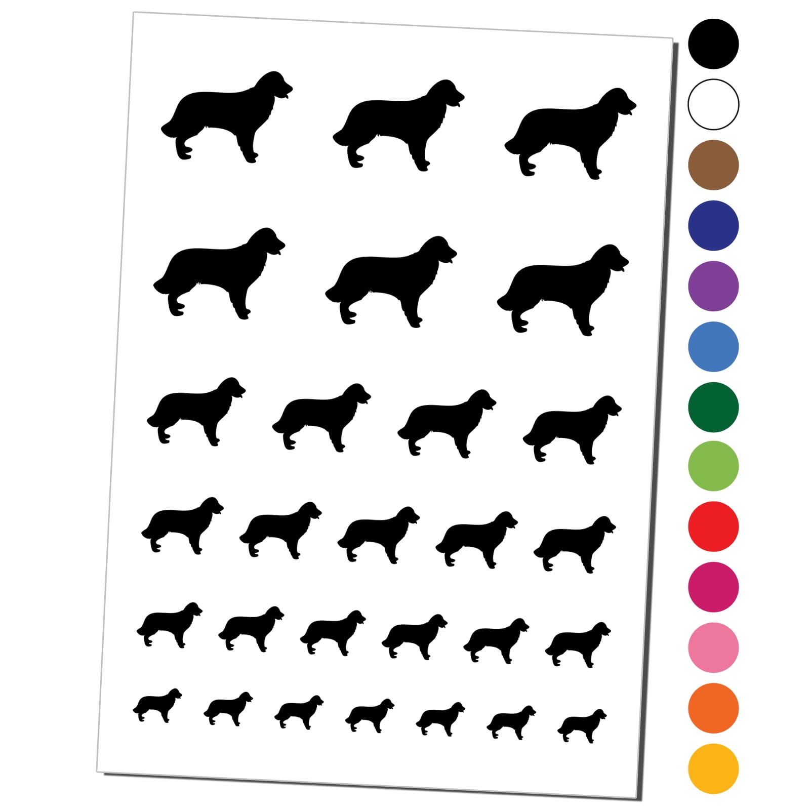 Golden Retriever Dog Solid Water Resistant Temporary Tattoo Set Fake ...