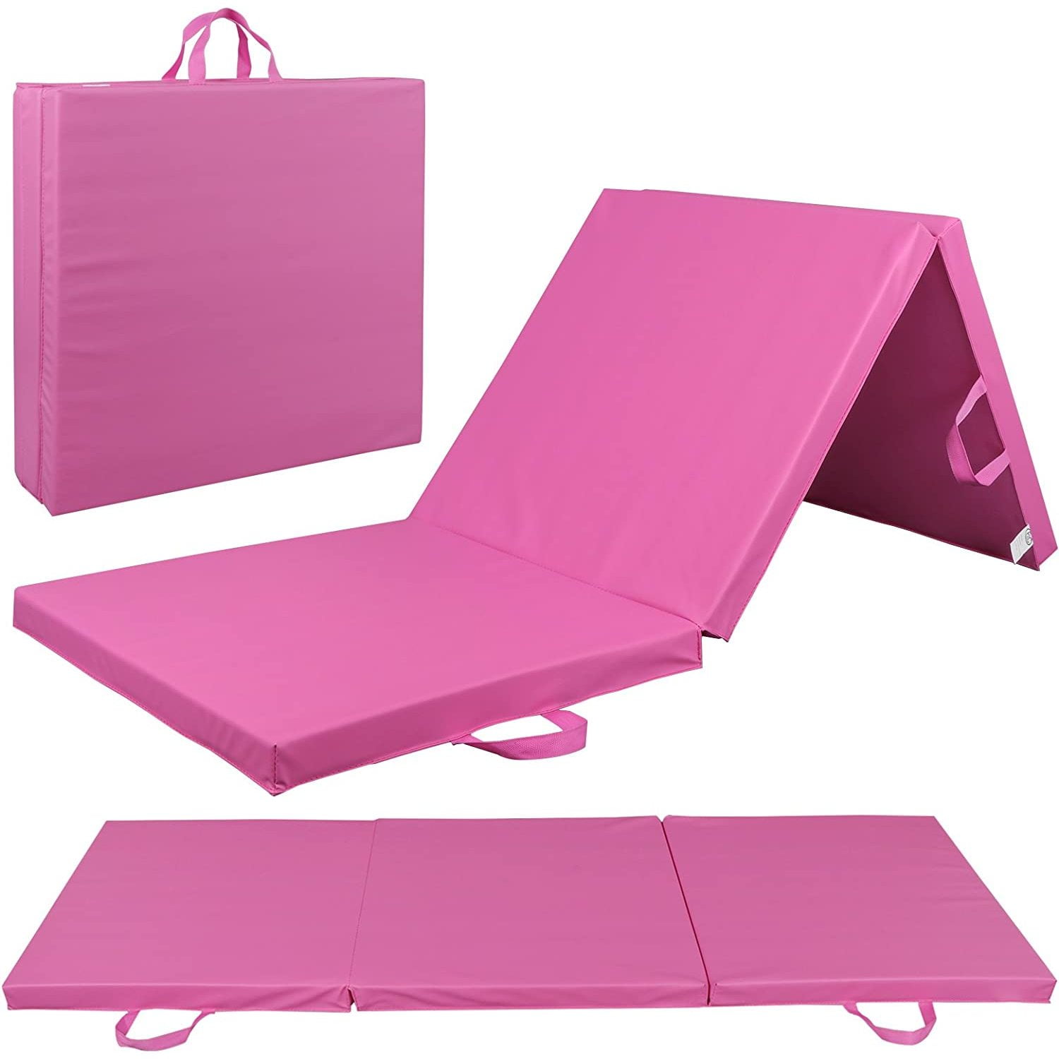 6' x 2' Tri-Fold Folding Exercise Gym Mat Thick Foam for Gymnastics ...