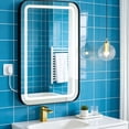 LED Bathroom Mirror Medicine Cabinet with 3-Color Dimmable Lights, 2 ...