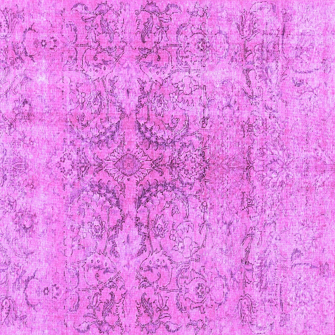 Ahgly Company Indoor Square Persian Purple Bohemian Area Rugs, 6 ...