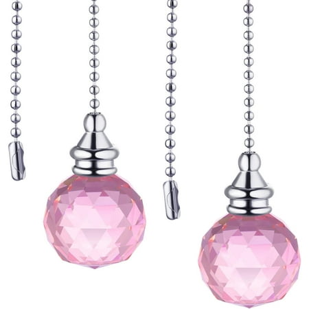 2 Pieces Spherical Crystal Pull Chain Extension with Connector for ...