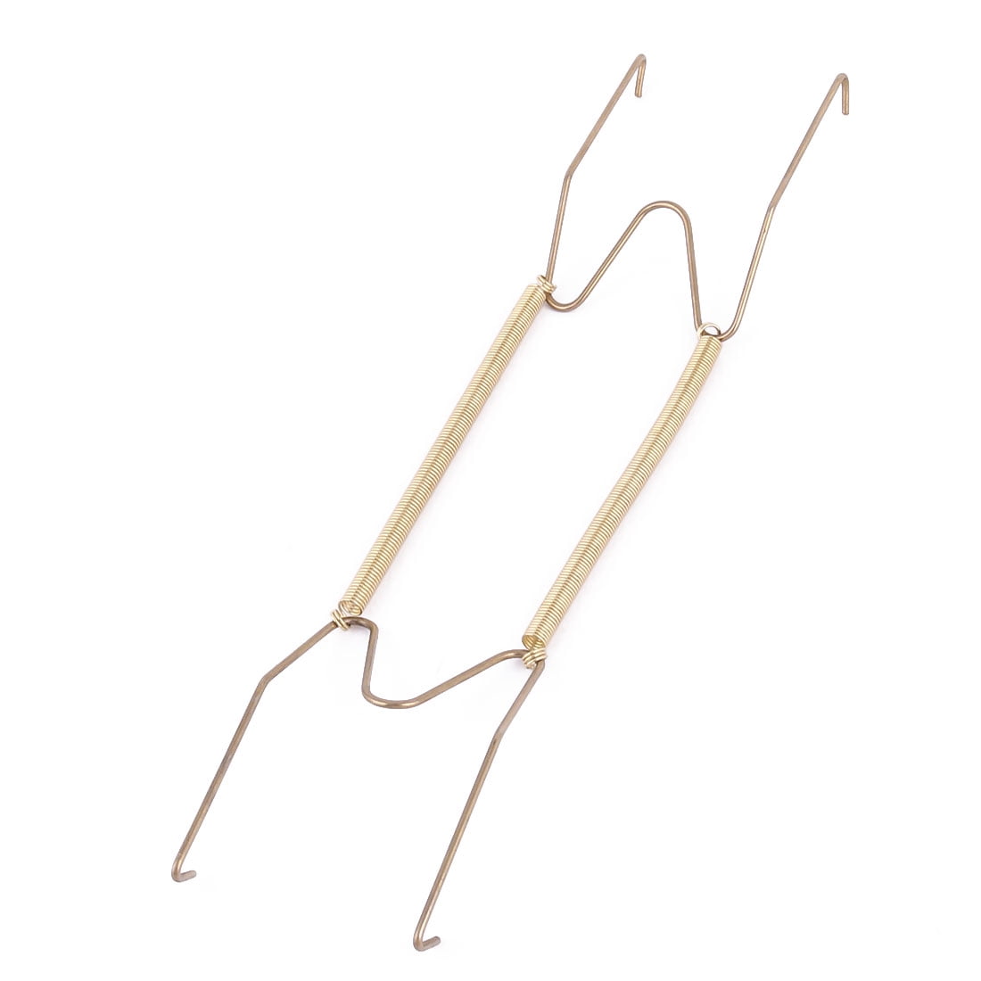 Home Metal W Shaped Spring Loaded Plate Hanger Gold Tone 22.7 x 6.7cm ...