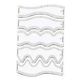 S SERENABLE 5 Pieces Wave Edge Rulers Quilting Rulers Cutting Rulers ...
