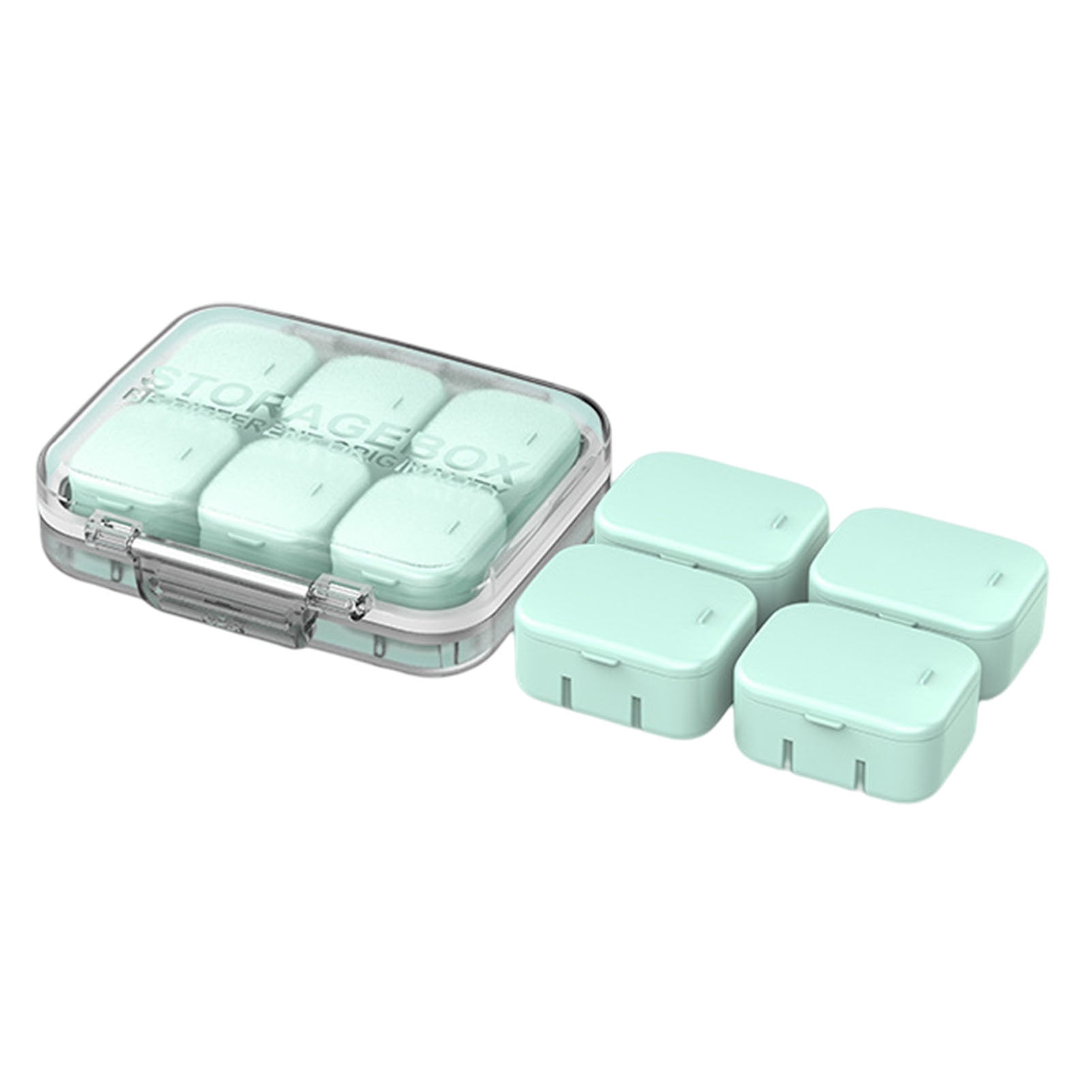 Hesroicy Compact Dustproof Pill Organizer Box with Flexible Combination ...