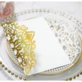 50pcs Gold Elegant Weeding Invitation Laser Cut Floral Party Invites ...